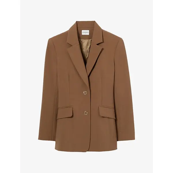 Claudie Pierlot Notch-lapel Slim-fit Wool-blend Jacket