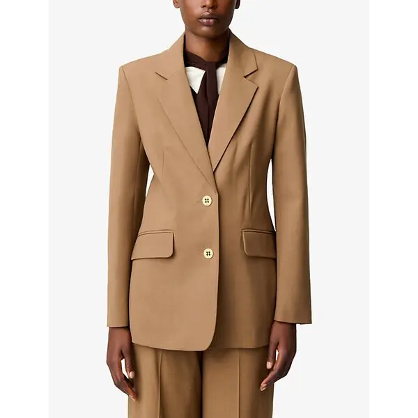 Claudie Pierlot Notch-lapel Slim-fit Wool-blend Jacket