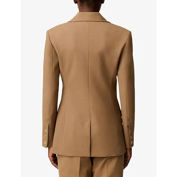 Claudie Pierlot Notch-lapel Slim-fit Wool-blend Jacket