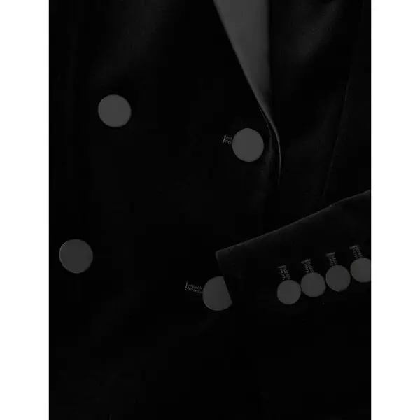 REISS Wren Satin-trim Single-breasted Velvet Blazer