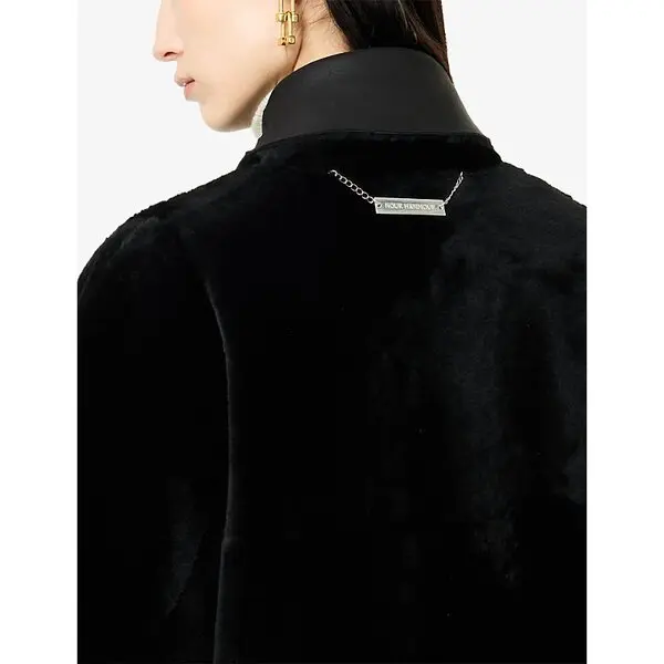 Nour Hammour Dorian Reversible Leather Shearling Coat