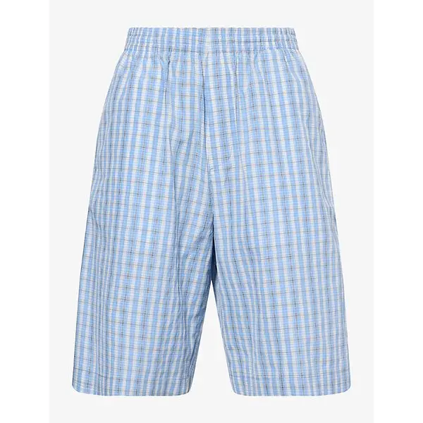 Bottega Veneta Checked Cotton-blend Shorts