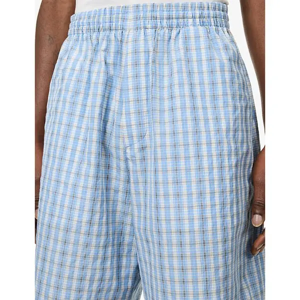 Bottega Veneta Checked Cotton-blend Shorts