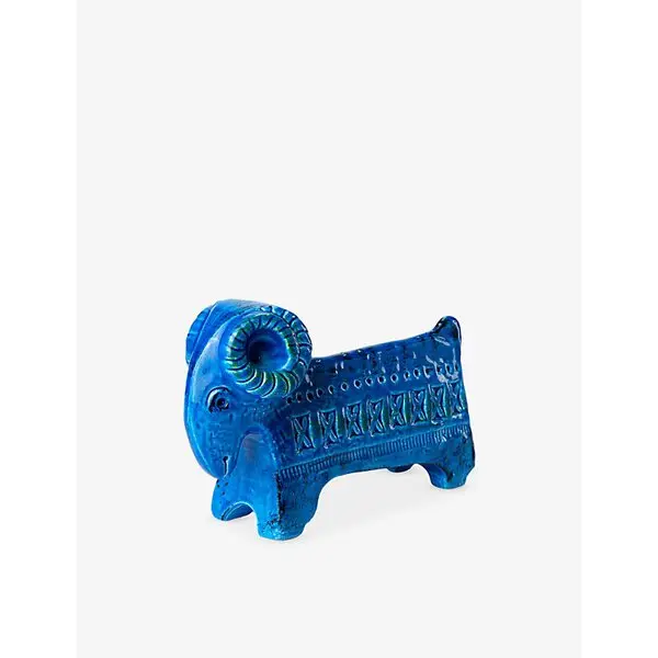 BITOSSI CERAMICHE Miniatura Di Figura Di Montone Ram Ceramic Ornament