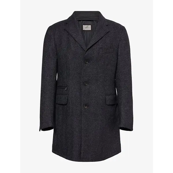 Corneliani Herringbone Wool Coat