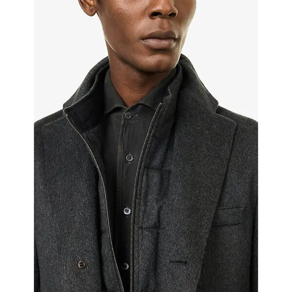 Corneliani Herringbone Wool Coat