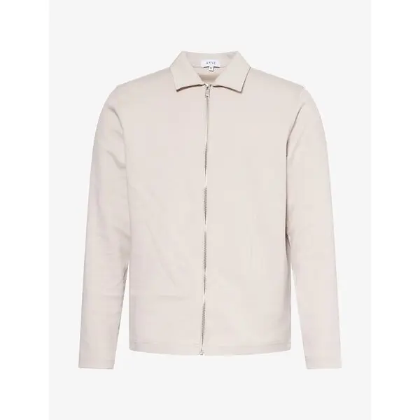ARNE Zip-through Cotton-jersey Overshirt