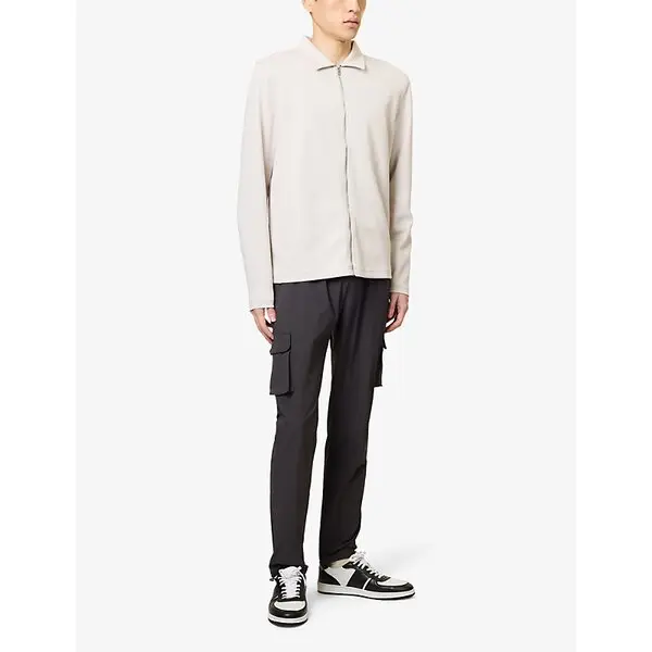 ARNE Zip-through Cotton-jersey Overshirt
