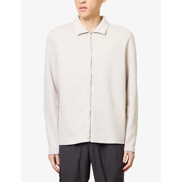 ARNE Zip-through Cotton-jersey Overshirt