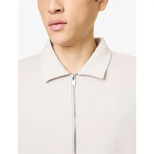 ARNE Zip-through Cotton-jersey Overshirt