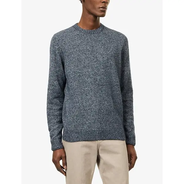 Corneliani Speckled-knit Wool-blend Jumper