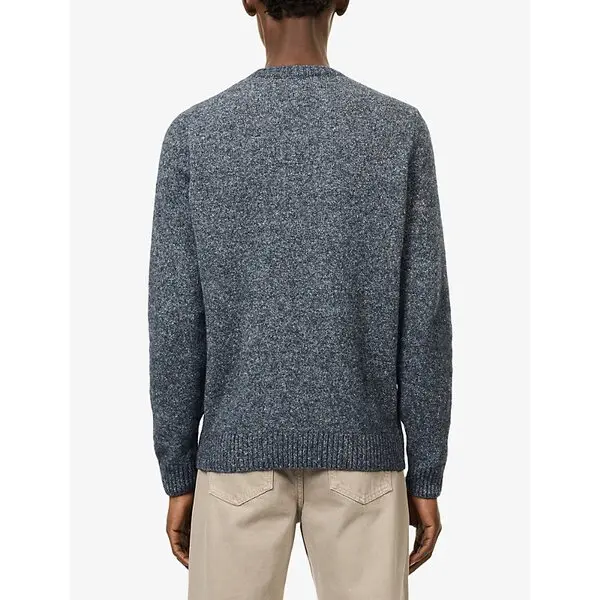 Corneliani Speckled-knit Wool-blend Jumper