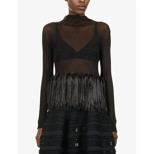 CFCL Fluffy Long Sleeve Knitted Top