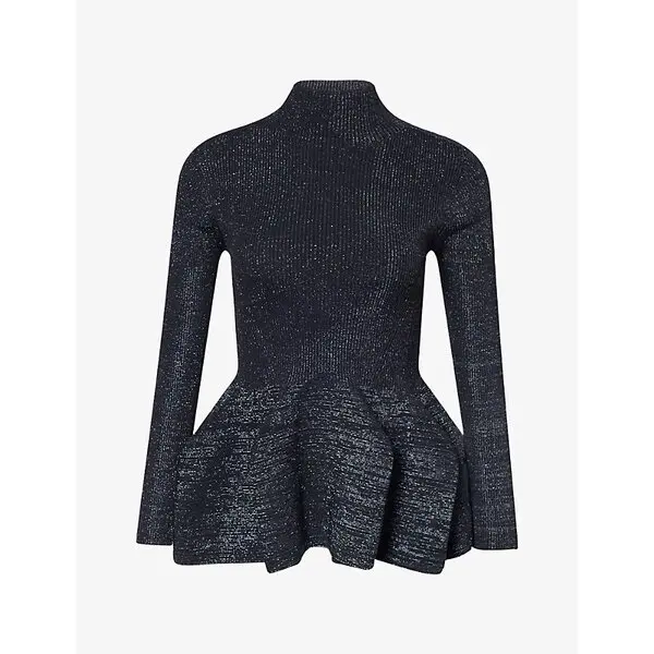 CFCL Pottery Glitter Ribbed-knit Top