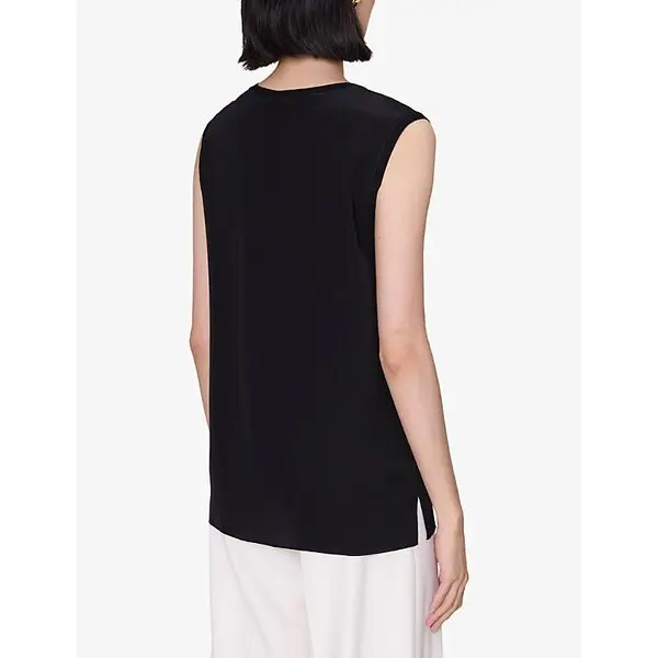 JOSEPH Bley Sleeveless Straight-cut Silk Blouse