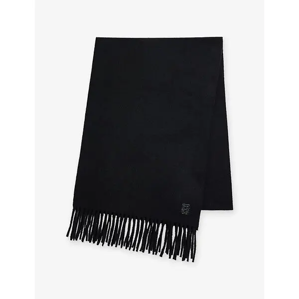 Sandro 4s Logo-patch Wool Scarf
