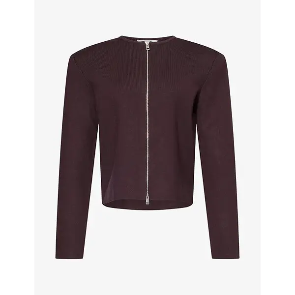 THE FRANKIE SHOP Mael Padded Knitted Cardigan - Brown