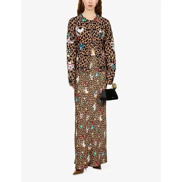 NEVER FULLY DRESSED Ayla Embroidered Woven Cardigan