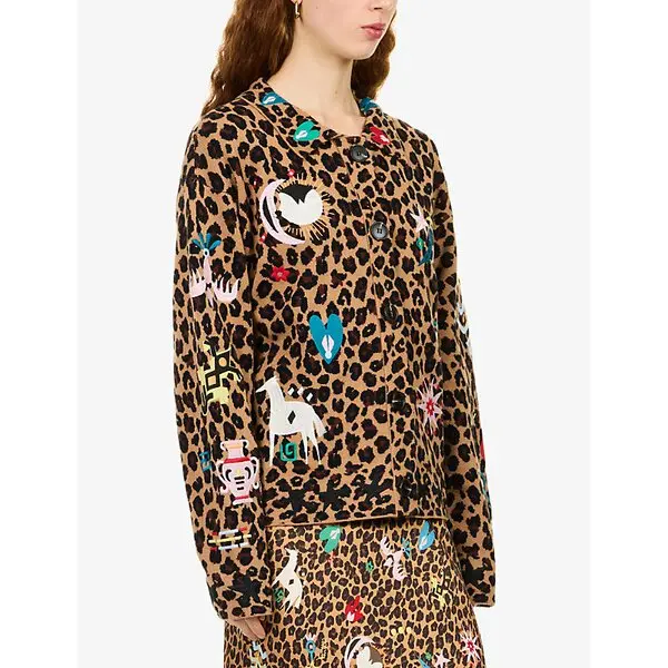 NEVER FULLY DRESSED Ayla Embroidered Woven Cardigan