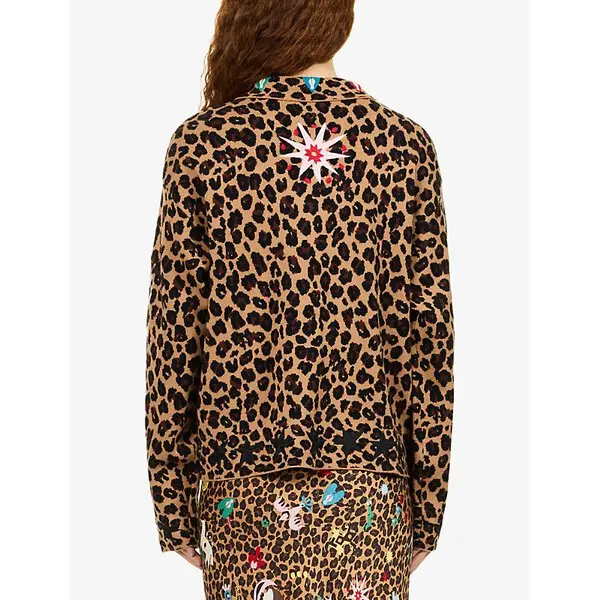 NEVER FULLY DRESSED Ayla Embroidered Woven Cardigan