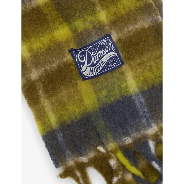 DAMSON MADDER Brushed Fluffy Wool-blend Scarf