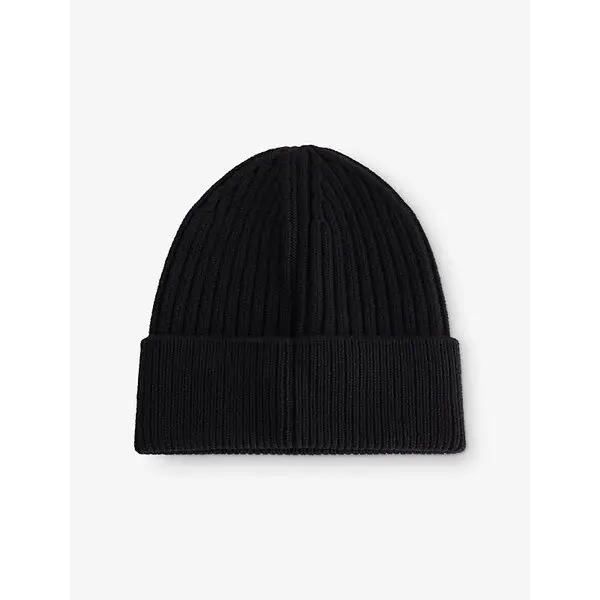 Moncler Embroidered Badge Wool Beanie