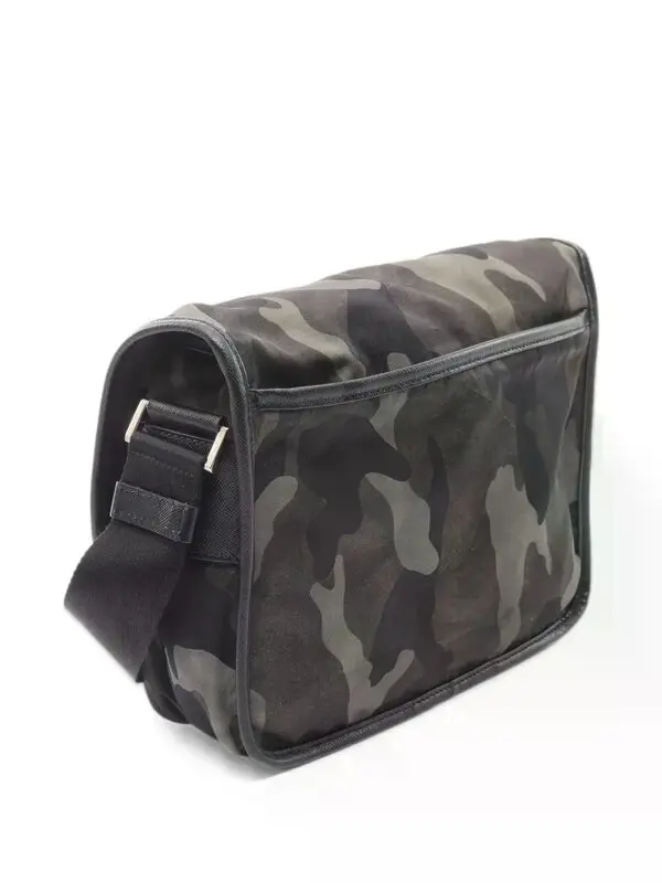 Prada 2000s Camouflage Triangle Logo Shoulder Bag