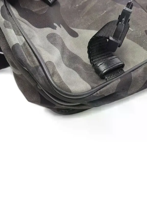 Prada 2000s Camouflage Triangle Logo Shoulder Bag