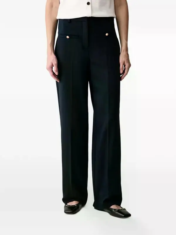 MORGAN Button-detail Wide-leg Trousers
