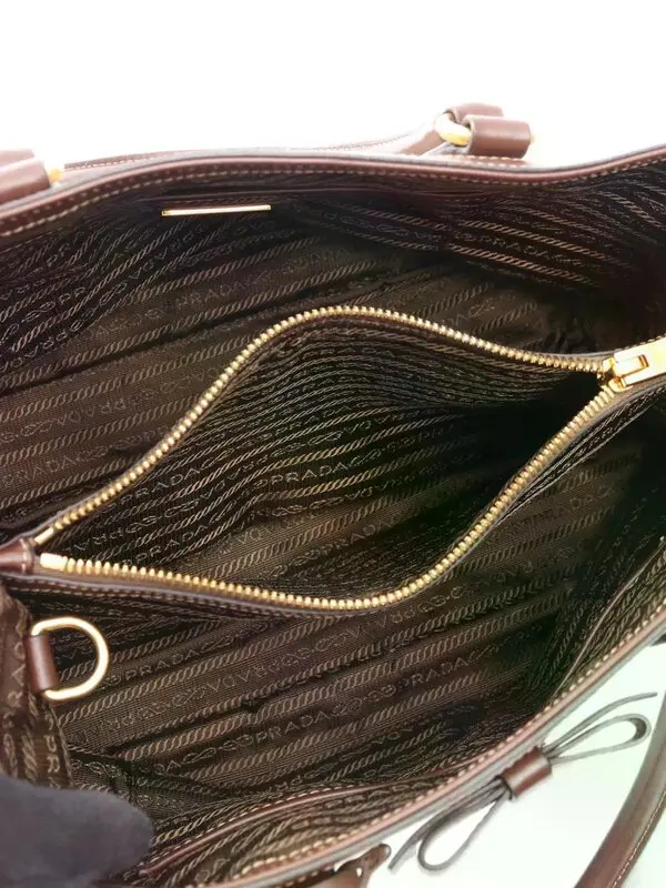 Prada 2010s Logo Jacquard Ribbon Handbag