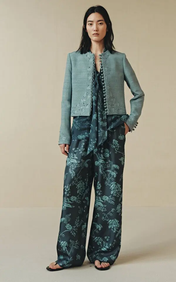 INTO THE EAST Embroidered Silk Jacket