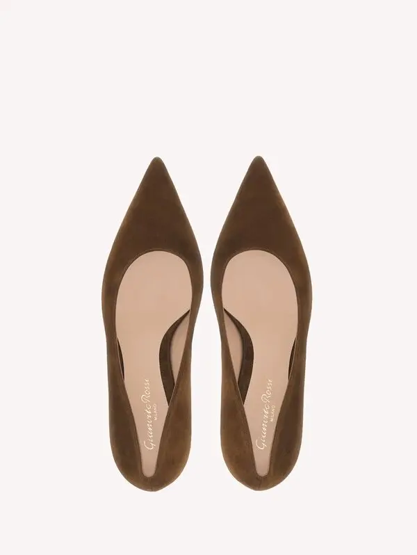 GIANVITO ROSSI Aylin 45 - Brown - Suede