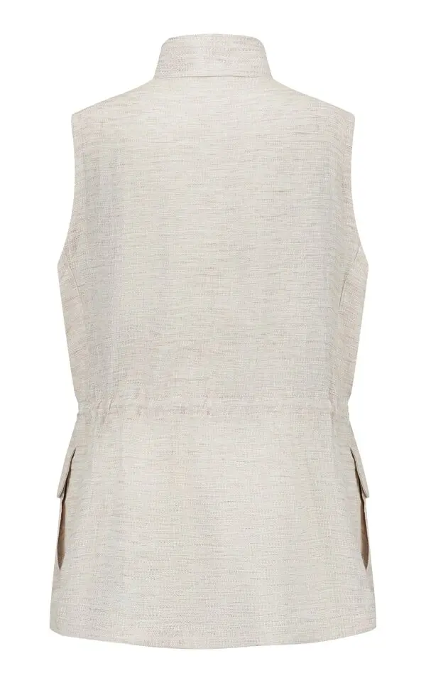 INTO THE EAST Oat Linen Vest