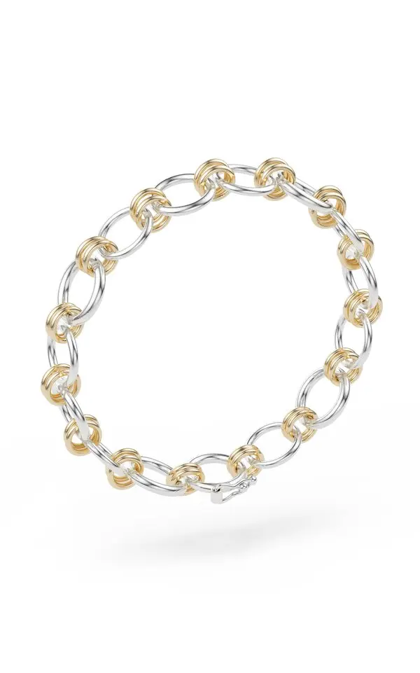 SPINELLI KILCOLLIN 18k Yellow Gold Paxton Sg Linked Bracelet 7
