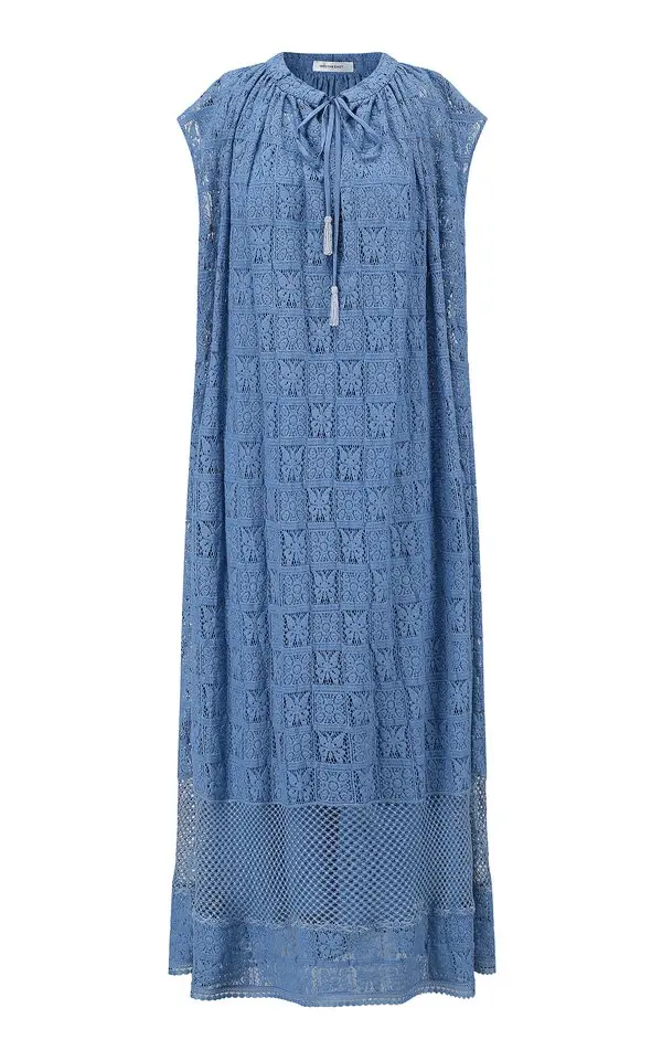 INTO THE EAST Lace Cotton-blend Maxi Dress