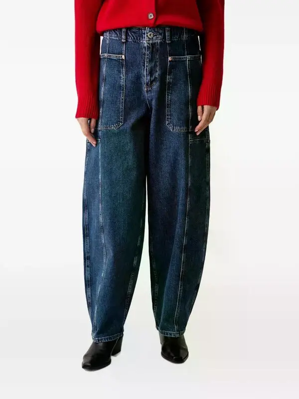 MOS MOSH Mmrosy Galleon Panelled Wide-leg Jeans