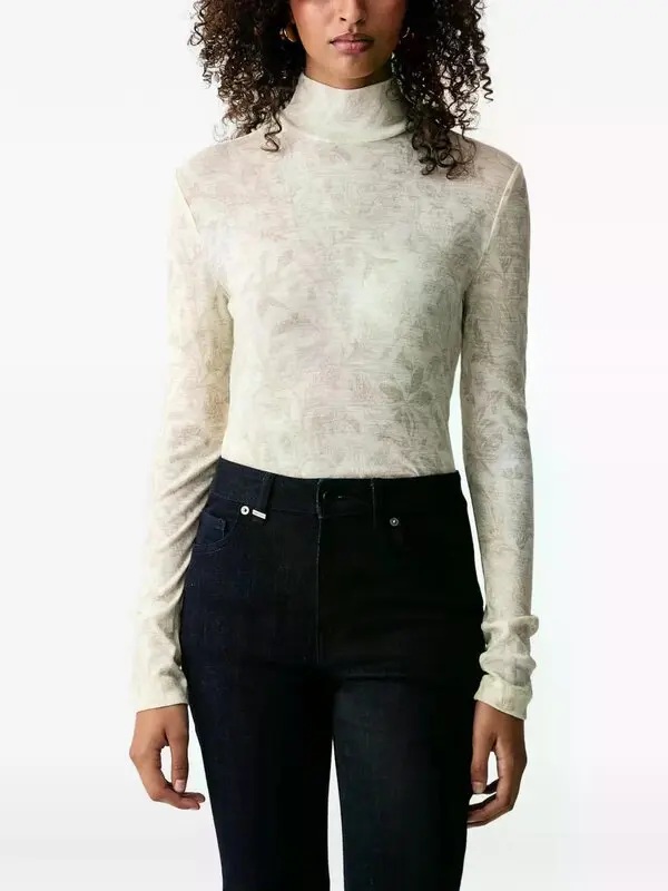 MOS MOSH Mmxinna Floral-print High-neck Top