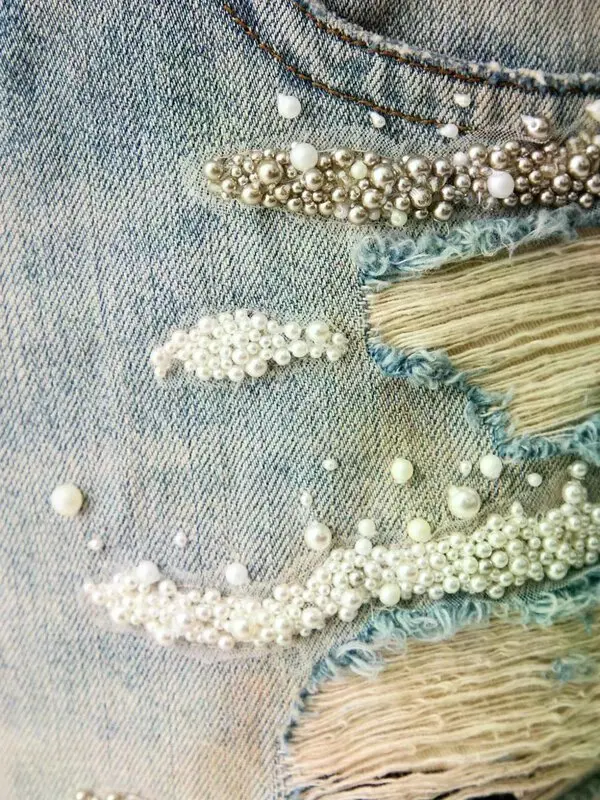 Miss Sixty Distressed Embellished Jeans