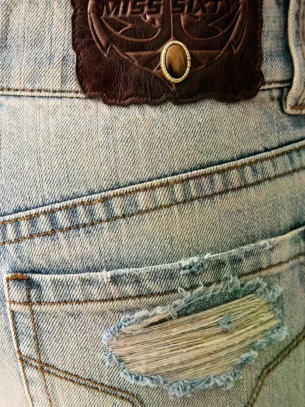 Miss Sixty Distressed Embellished Jeans