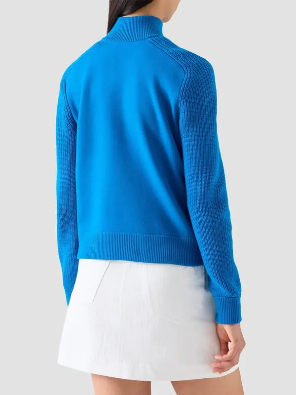 Akris Rib-knit Virgin Wool-blend Cardigan