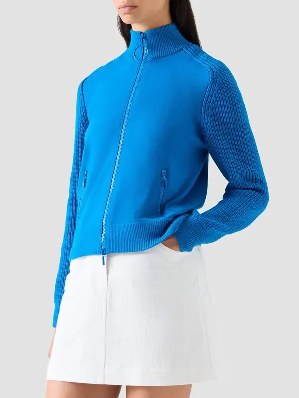 Akris Rib-knit Virgin Wool-blend Cardigan