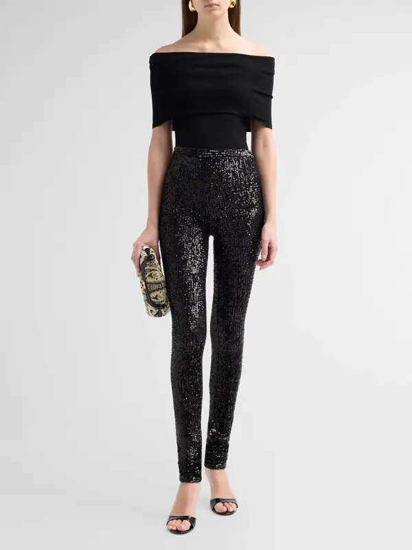 Lapointe Mini Sequin Stretch Leggings