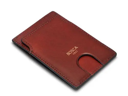 Bosca Old Leather Slim Card Case - Dark Brown