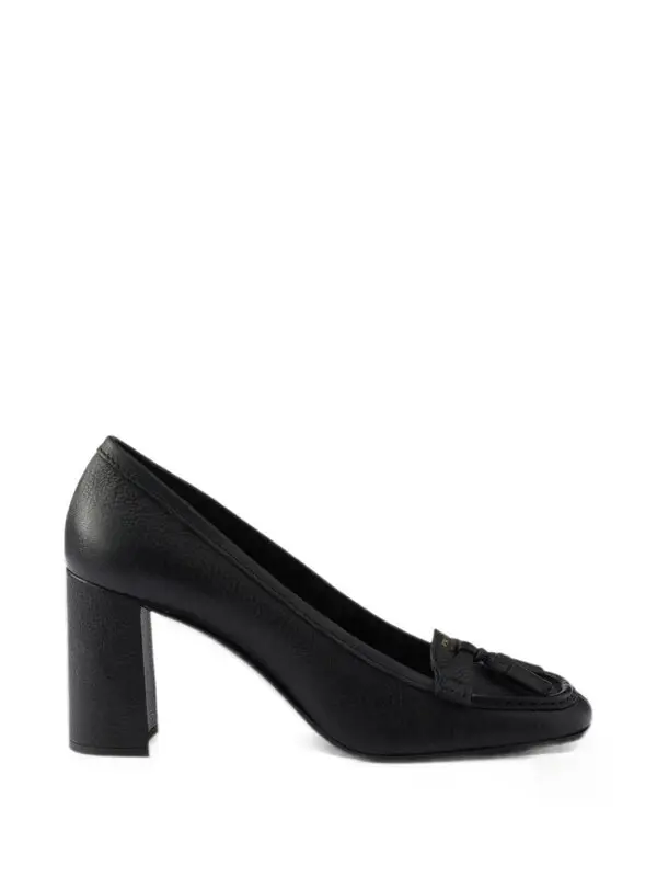 Prada Leather Heeled Pumps - Black
