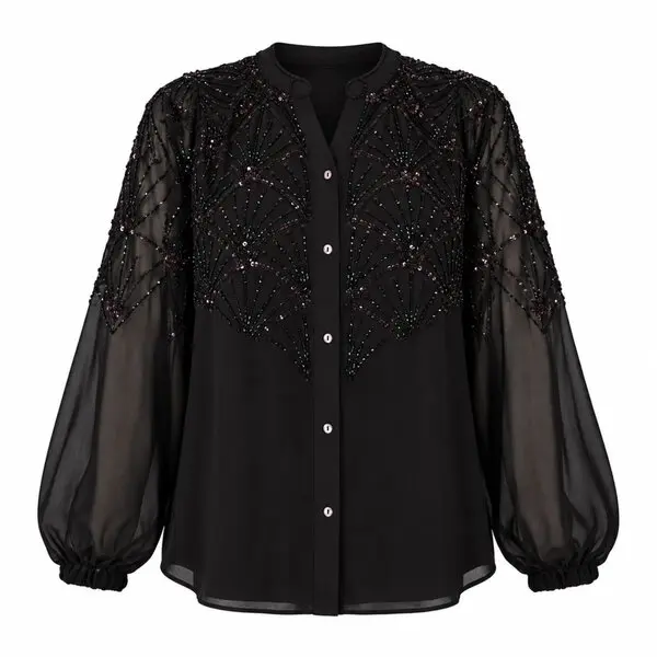 ROSE & NANCY Gemma Hand Embellished Blouse