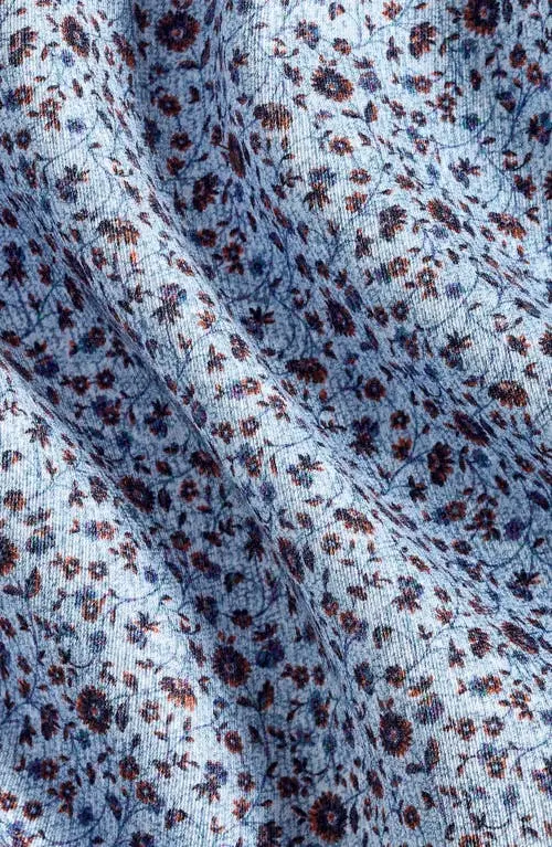 David Donahue Floral Cotton Sport Button-up Shirt