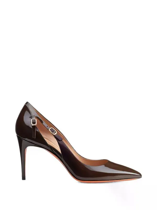 Santoni Patent Leather Pumps - Brown