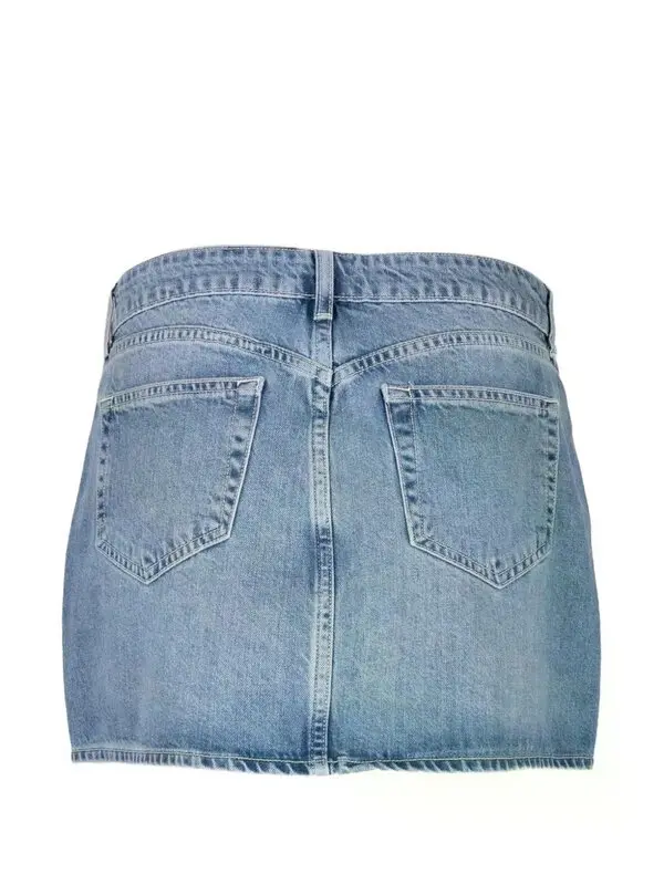 L'AGENCE Button-up Denim Mini Skirt