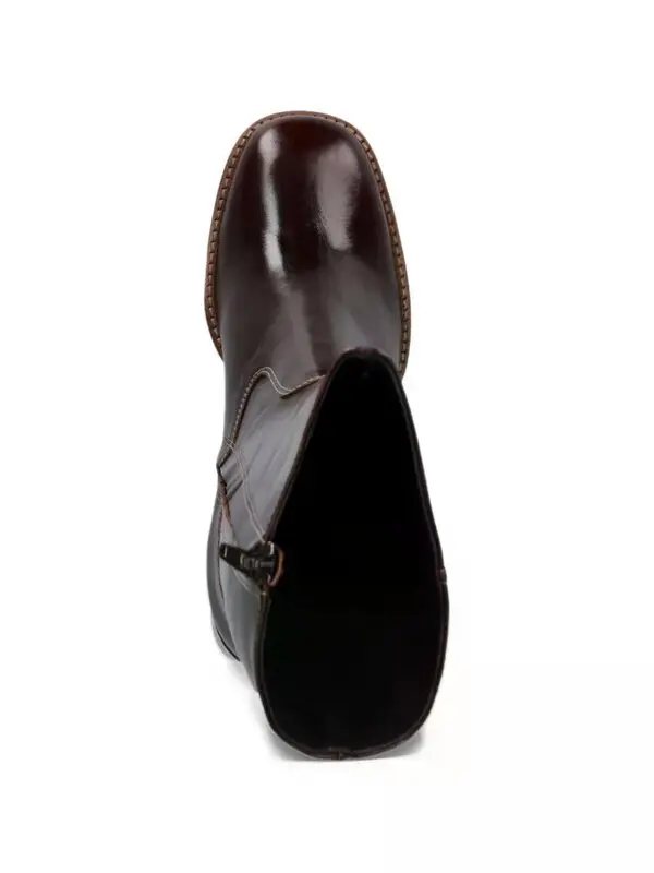 BILLI BI Contrast-stitched Block-heel Boots