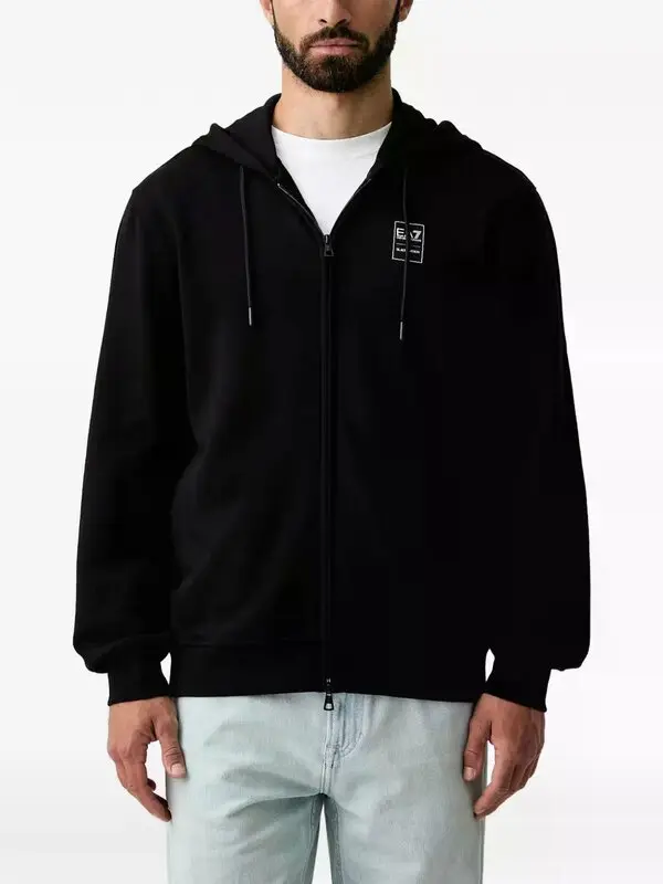 EA7 Logo-patch Zip-up Hoodie